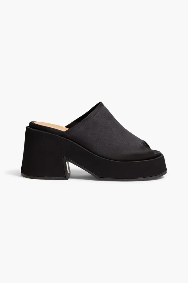 GANNI Satin Platform Mules