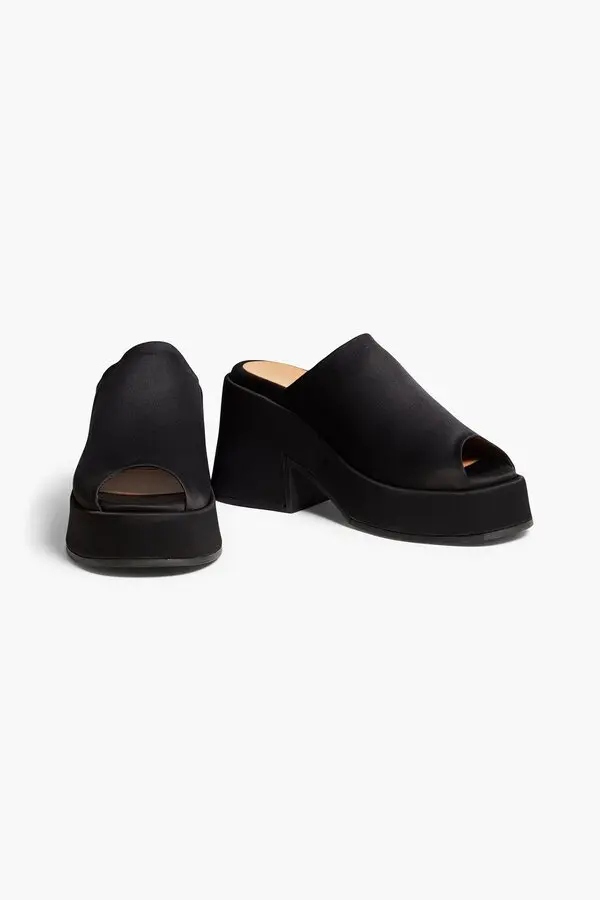 GANNI Satin Platform Mules