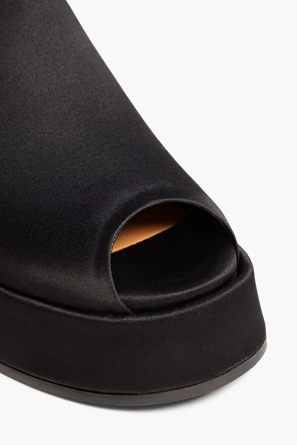 GANNI Satin Platform Mules