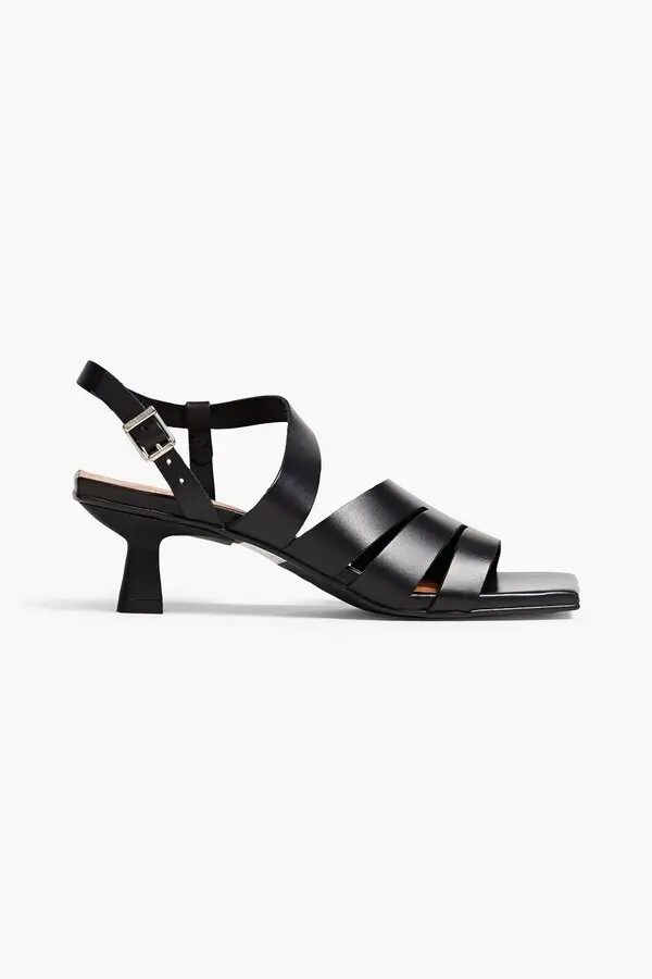 GANNI Leather Slingback Sandals