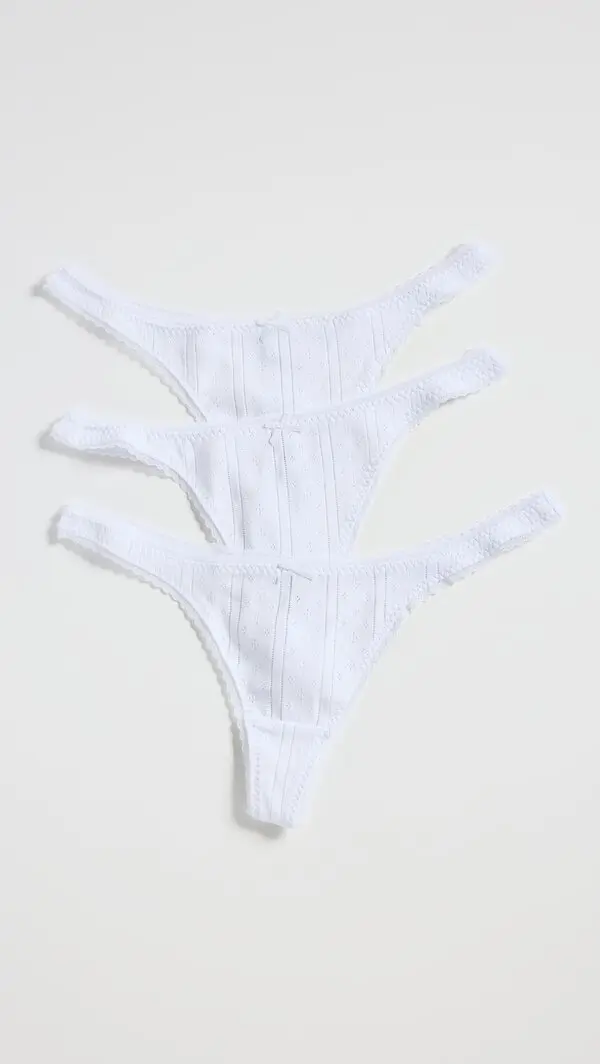 COUCOU The Thong: 3 Pack - White