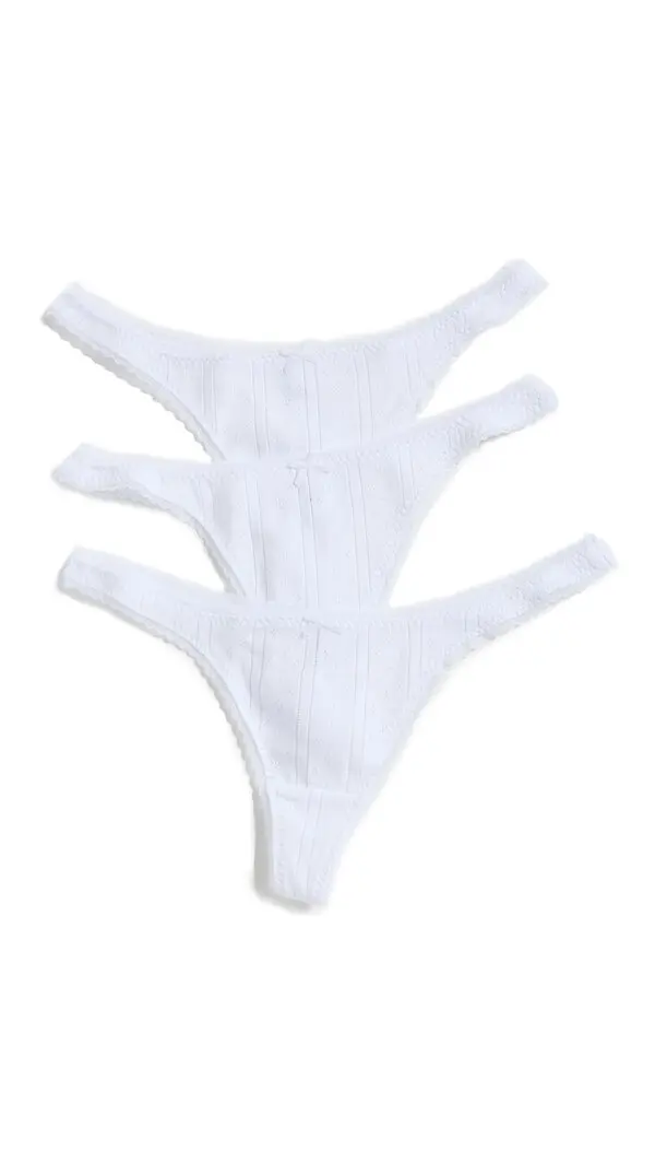 COUCOU The Thong: 3 Pack - White