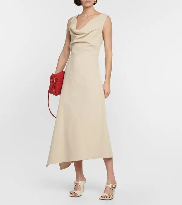 Bottega Veneta Stretch Buckle Leather Mules - Beige