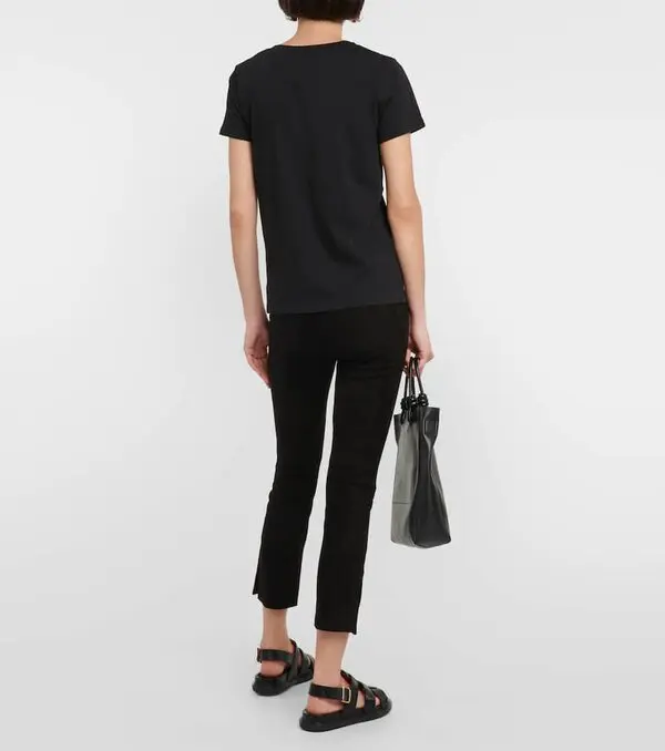 Vince Cotton V-neck T-shirt - Black