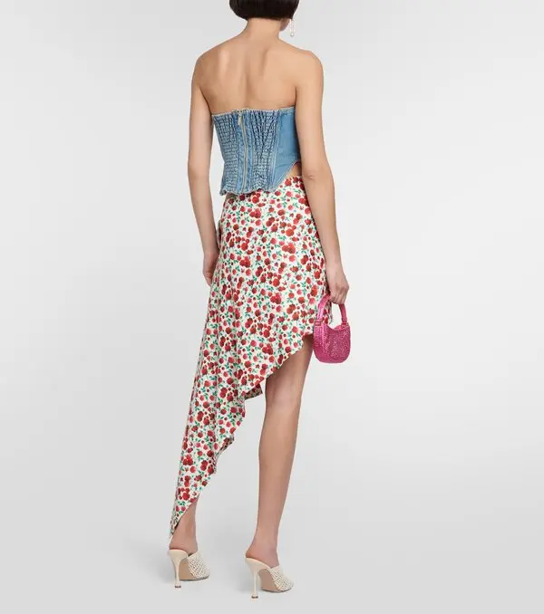 Magda Butrym Floral Appliqué Miniskirt - Multicoloured