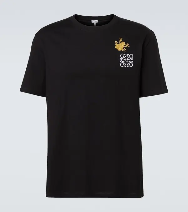 Loewe Anagram Cotton Jersey T-shirt - Black