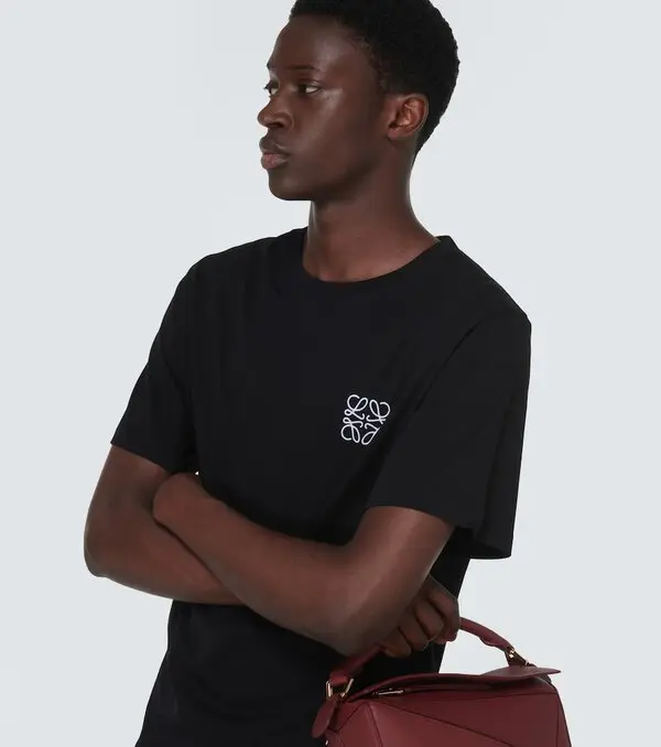 Loewe Anagram Cotton Jersey T-shirt - Black