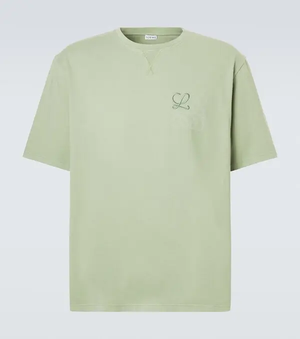 Loewe Anagram Cotton Jersey T-shirt - Green
