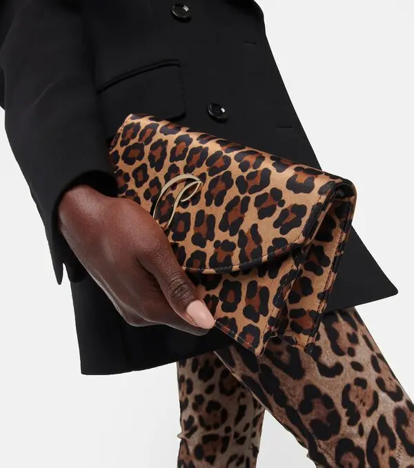 CHRISTIAN LOUBOUTIN Loubi54 Leopard-print Clutch - Multicoloured