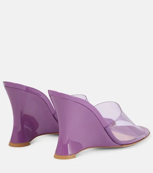 GIANVITO ROSSI Futura 95 Pvc Wedge Mules