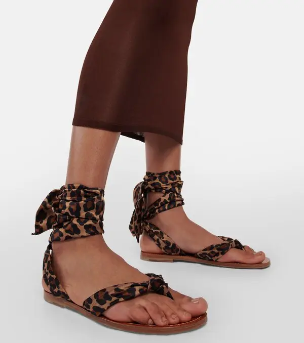 CHRISTIAN LOUBOUTIN Niloo Du Désert Leopard-print Sandals