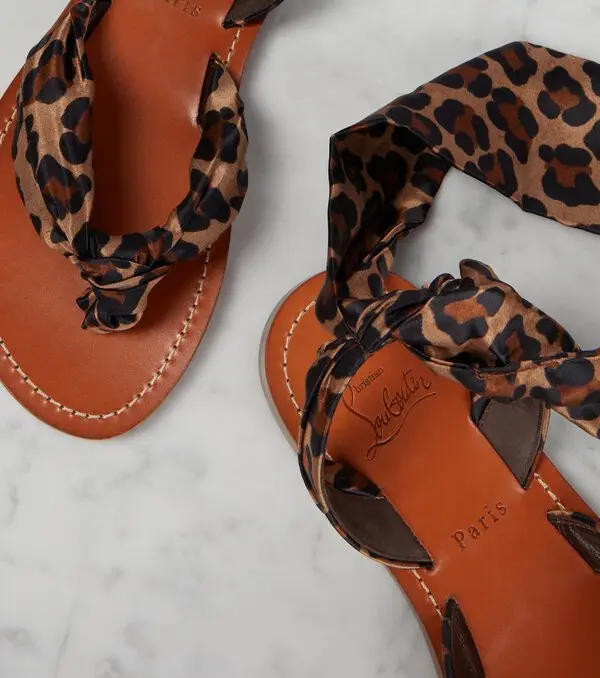 CHRISTIAN LOUBOUTIN Niloo Du Désert Leopard-print Sandals