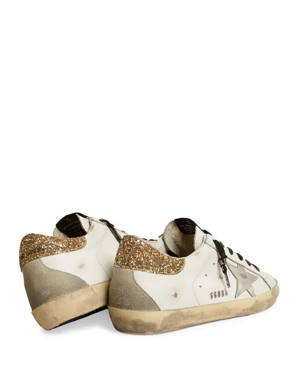 GOLDEN GOOSE Super-star Low Top Sneakers - White Silver