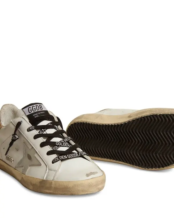 GOLDEN GOOSE Super-star Low Top Sneakers - White Silver