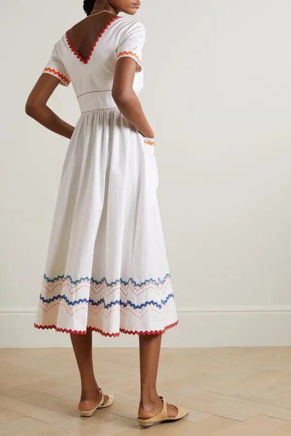 light blue tiered midi dress Light blue and white gingham tiered midi dress