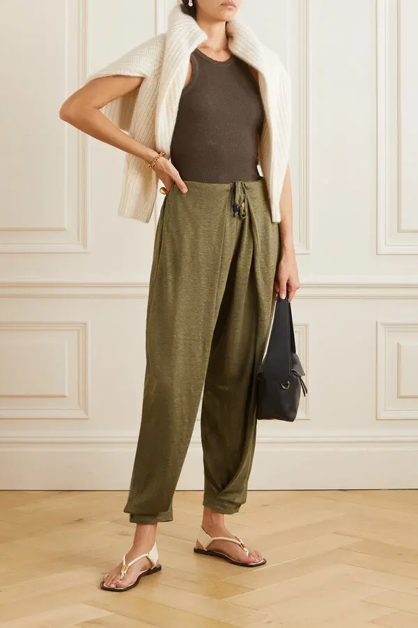 Loro Piana Linen Tapered Pants