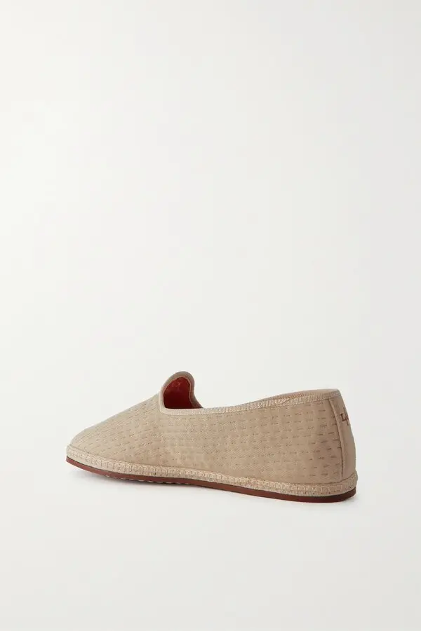 Loro Piana Laguna Furlane Matelassé Slippers - Neutrals