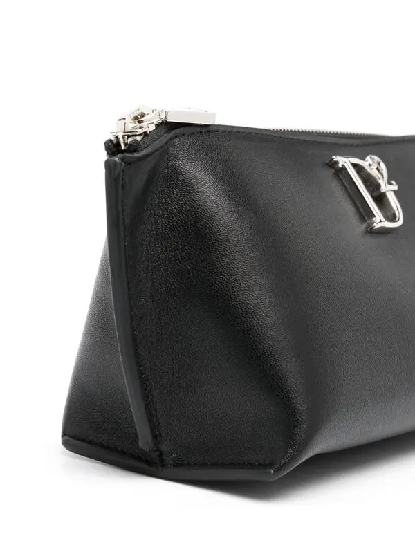 Dsquared2 Logo-plaque Leather Makeup Bag