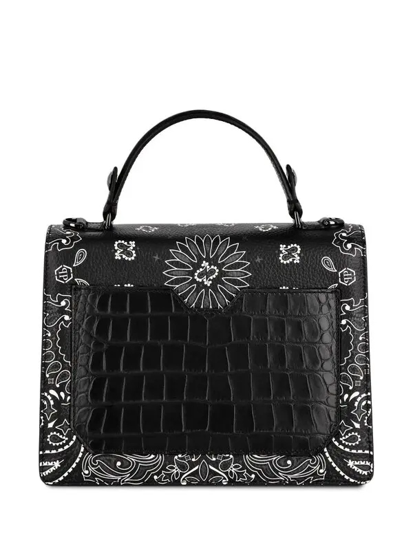 Philipp Plein Medium Superheroin Paisley Leather Shoulder Bag