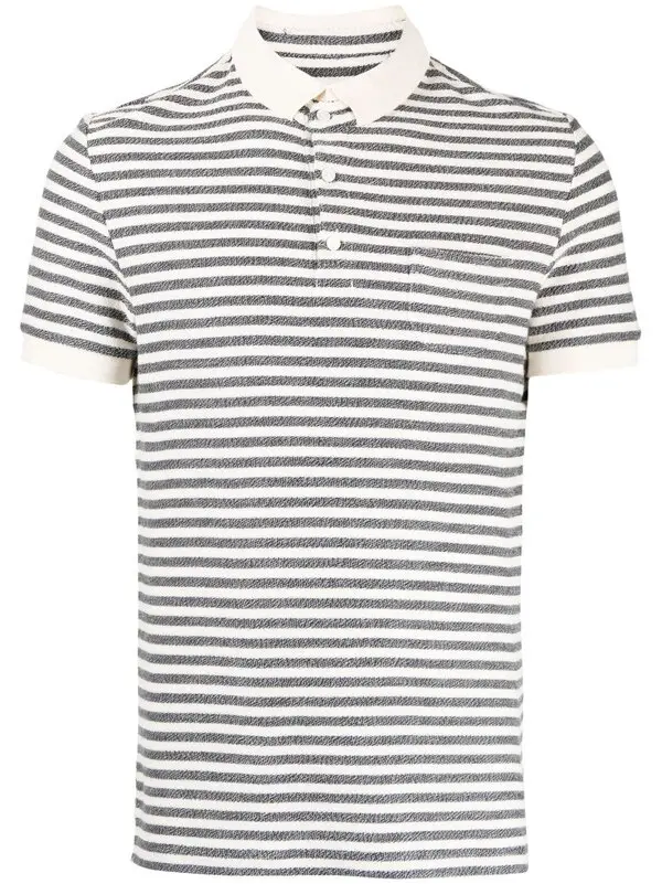 PRIVATE STOCK LABS Stripe-print Cotton Polo Shirt