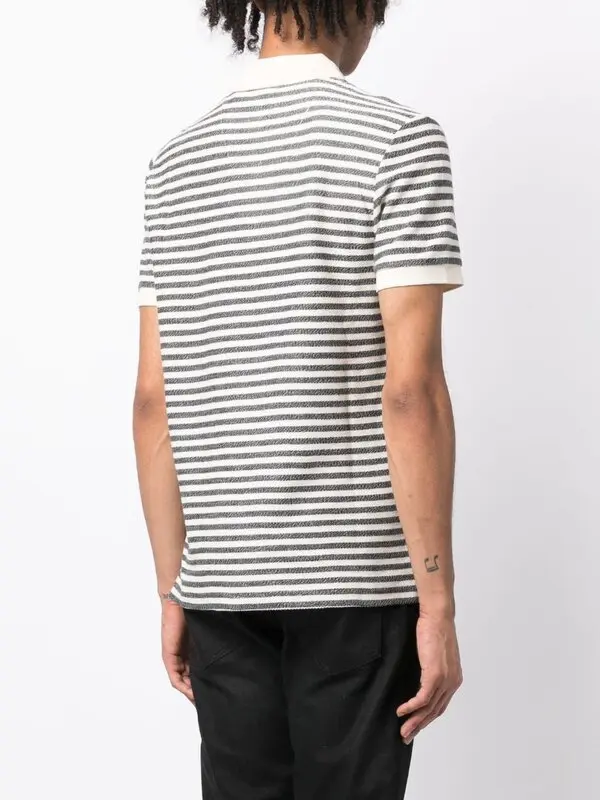 PRIVATE STOCK LABS Stripe-print Cotton Polo Shirt
