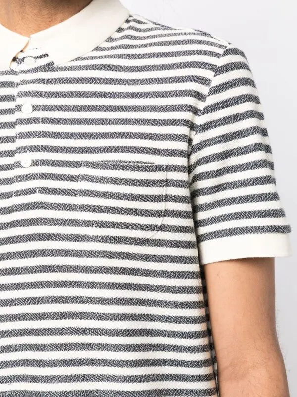 PRIVATE STOCK LABS Stripe-print Cotton Polo Shirt