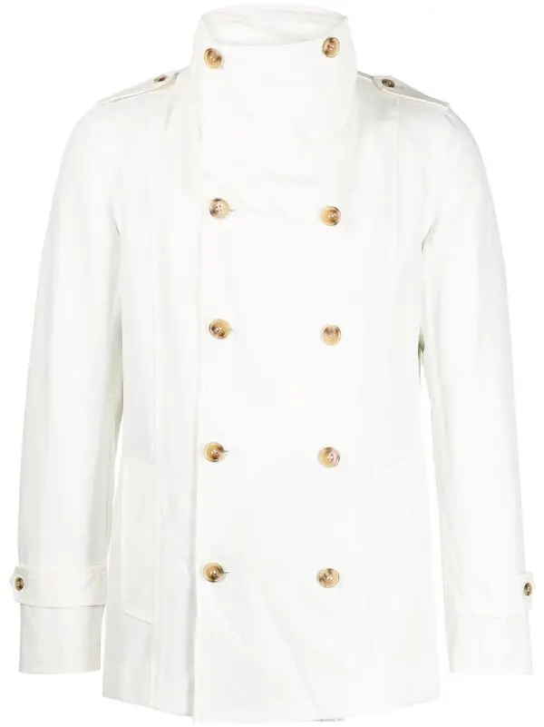 PRIVATE STOCK LABS The Claude Stand-up Collar Jacket - White