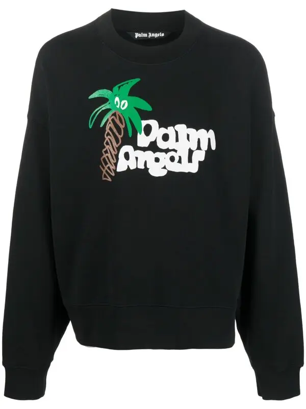 Palm Angels Logo-print Cotton Sweatshirt