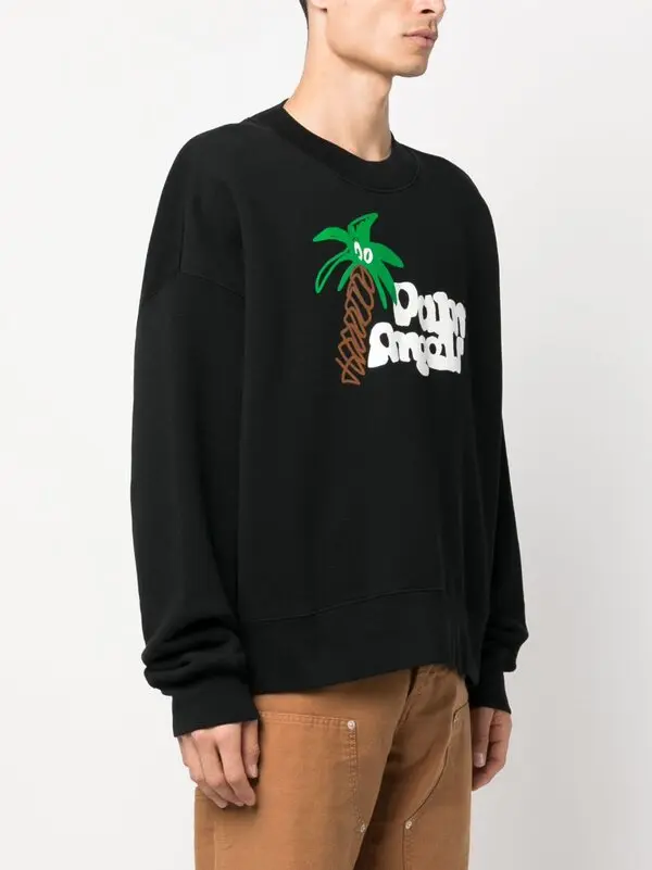 Palm Angels Logo-print Cotton Sweatshirt