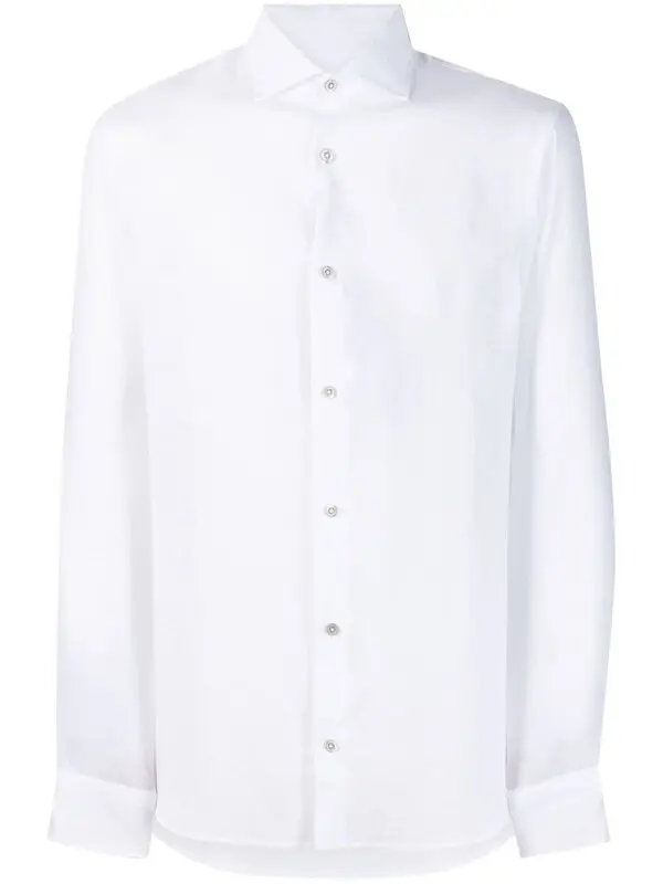 MOORER Sorrento-sa Linen Shirt - White