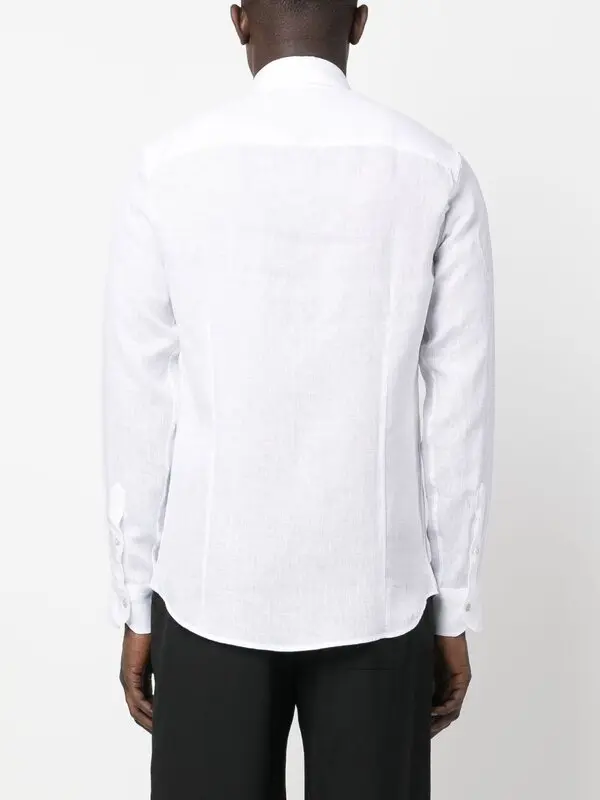 MOORER Sorrento-sa Linen Shirt - White