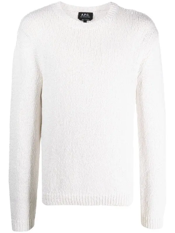 A.p.c. Crew-neck Knitted Jumper - White