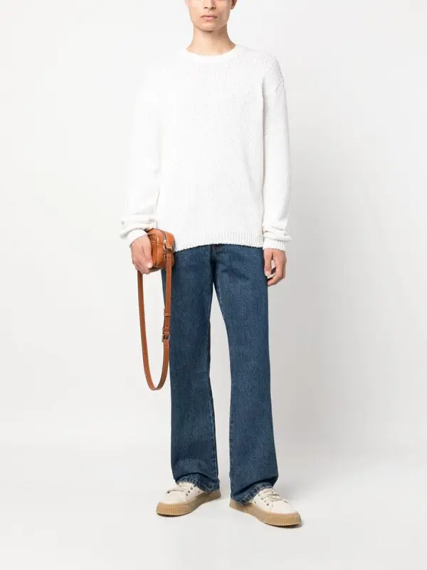 A.p.c. Crew-neck Knitted Jumper - White
