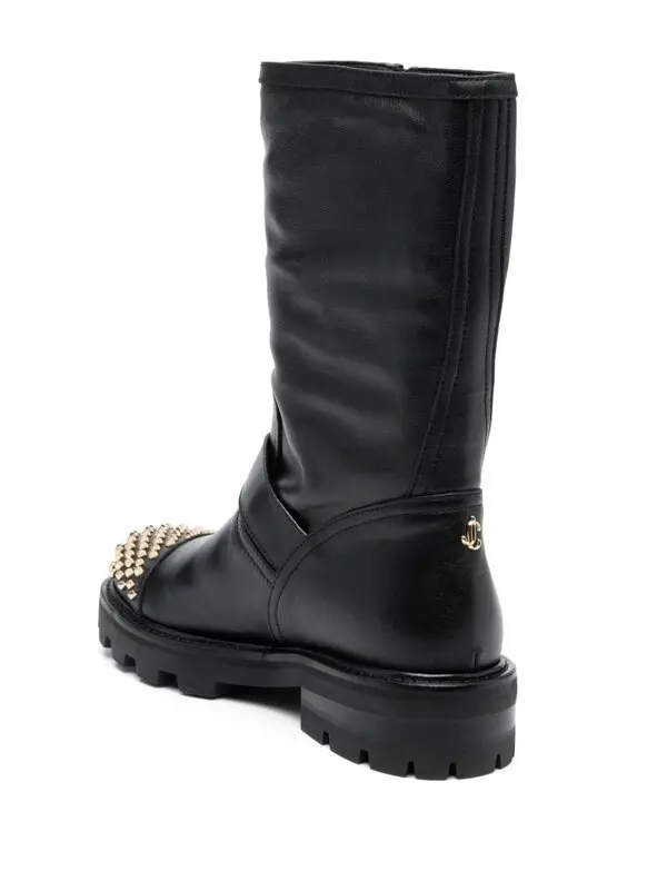 JIMMY CHOO Biker Ii Stud-embellished Boots