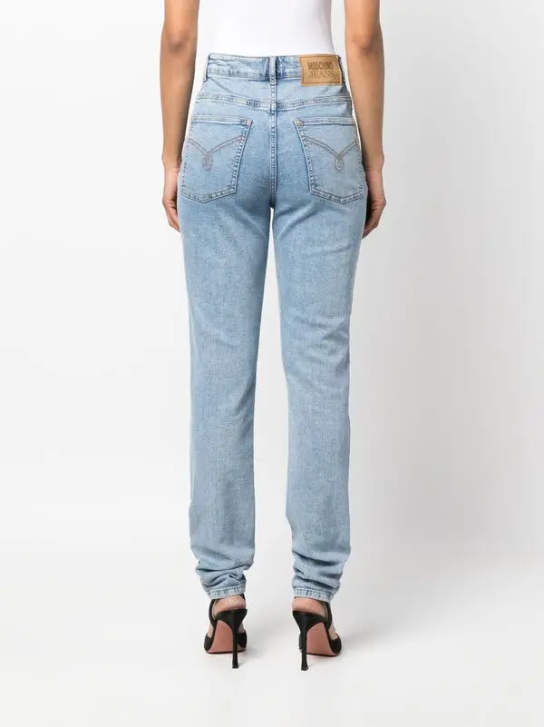 Moschino High-rise Slim Jeans - Blue