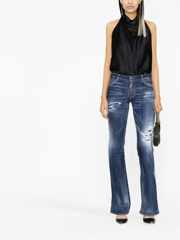 Dsquared2 Distressed Flared Jeans - Blue