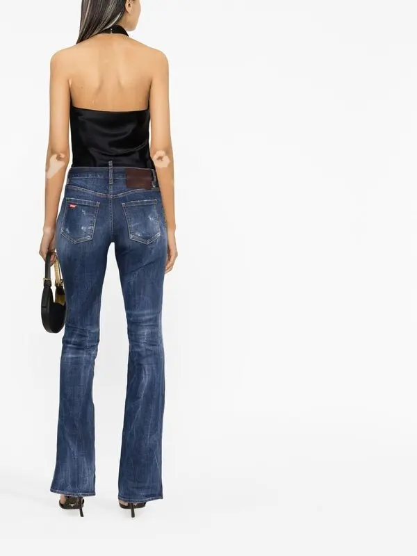 Dsquared2 Distressed Flared Jeans - Blue