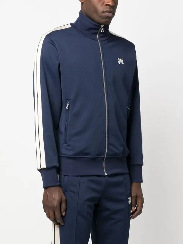 Palm Angels Logo-embroidered Track Jacket - Blue