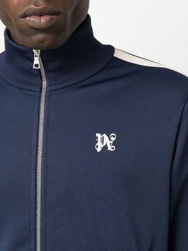 Palm Angels Logo-embroidered Track Jacket - Blue
