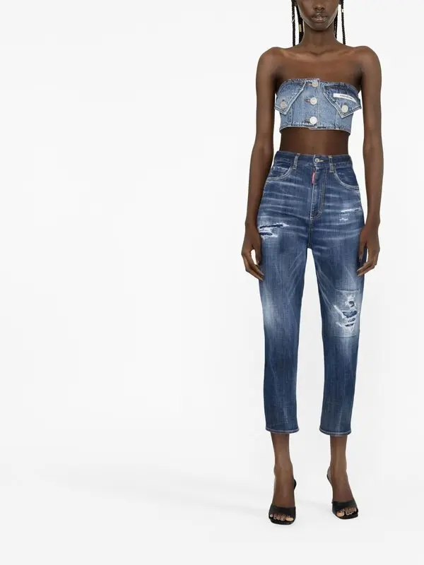 Dsquared2 Distressed Cropped Jeans