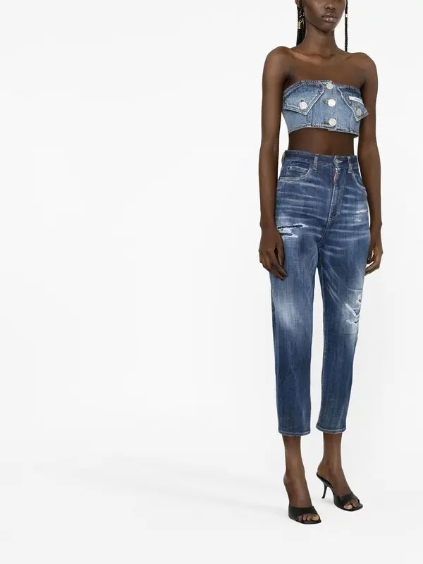 Dsquared2 Distressed Cropped Jeans