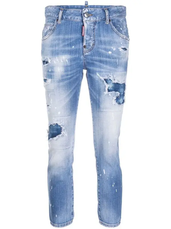 Dsquared2 Distressed Cropped Jeans
