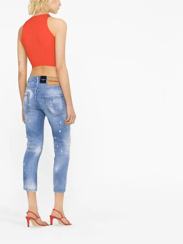 Dsquared2 Distressed Cropped Jeans