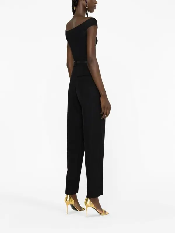 Balmain Split-hem Tapered Trousers - Black