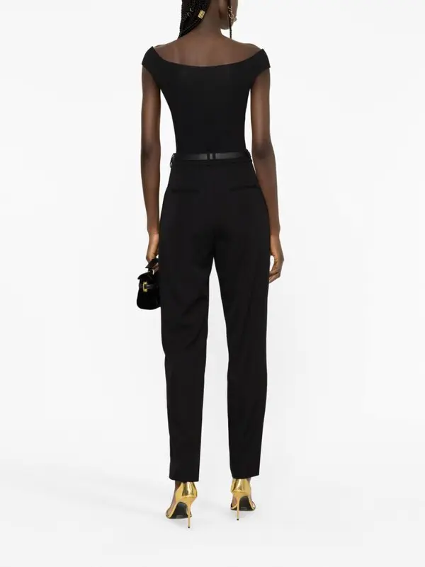 Balmain Split-hem Tapered Trousers - Black