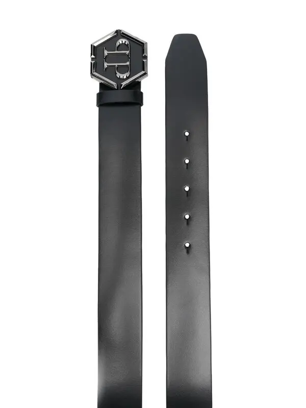 Philipp Plein Logo-lettering Leather Belt