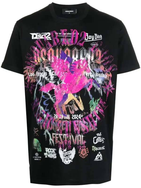 Dsquared2 Graphic-print Cotton T-shirt