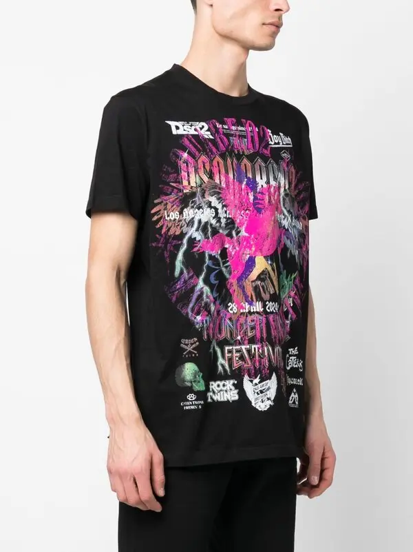 Dsquared2 Graphic-print Cotton T-shirt