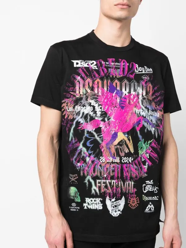 Dsquared2 Graphic-print Cotton T-shirt