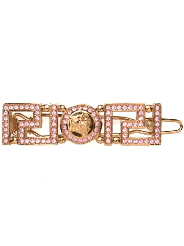 Versace Gold-tone Greca hair clip Buy Versace Gold Greca Hair Clip in Brass For Women Online  main image 3